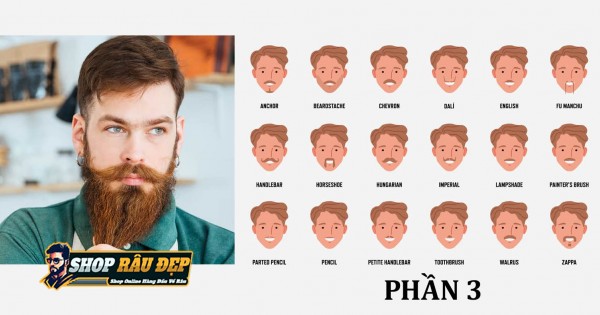 18 KIỂU RÂU RIA MÉP PHÙ HỢP VỚI HÌNH DẠNG KHUÔN MẶT - Phần 3