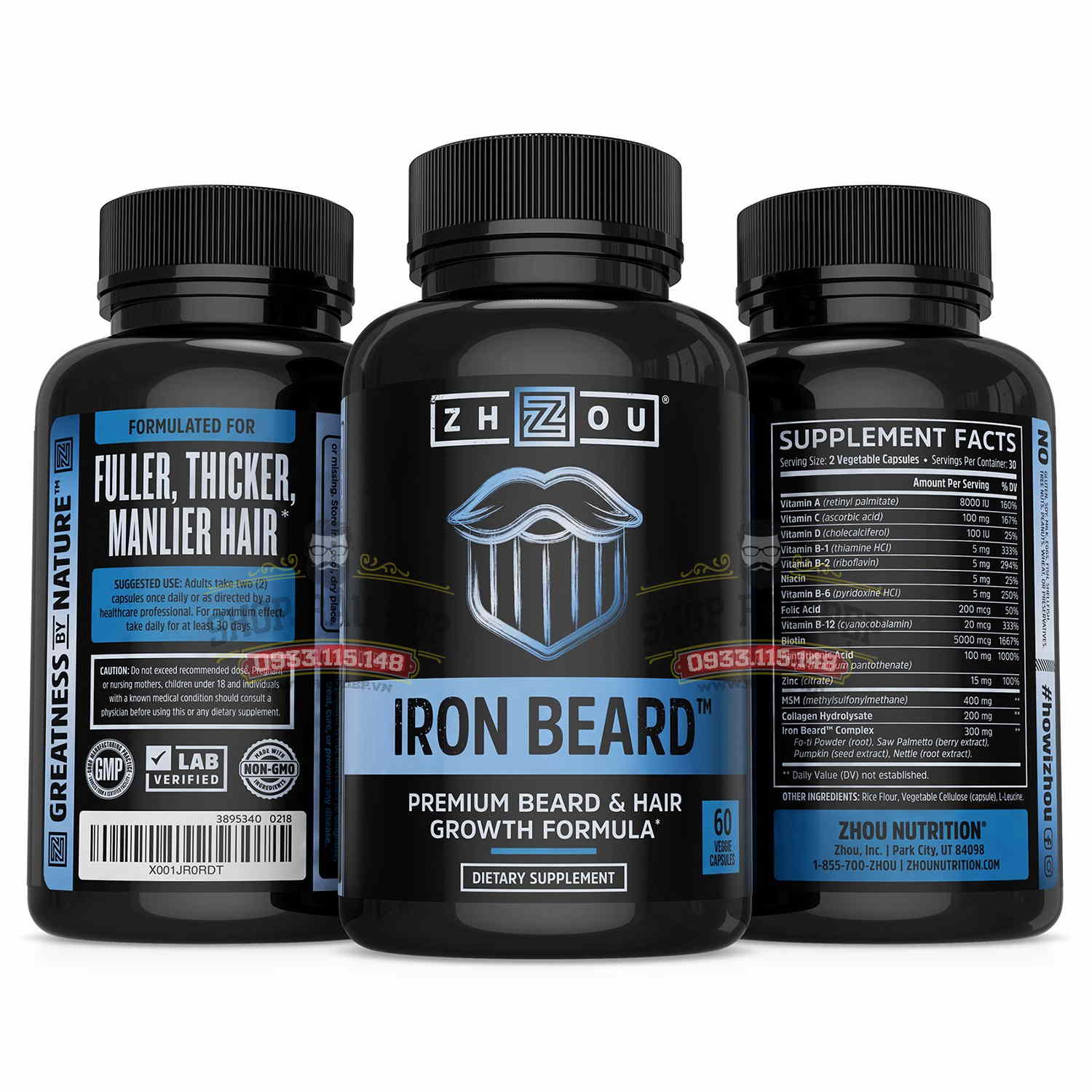 Iron Beard Vitamin Tổng Hợp cho Râu nhanh đen - Iron-beard-01